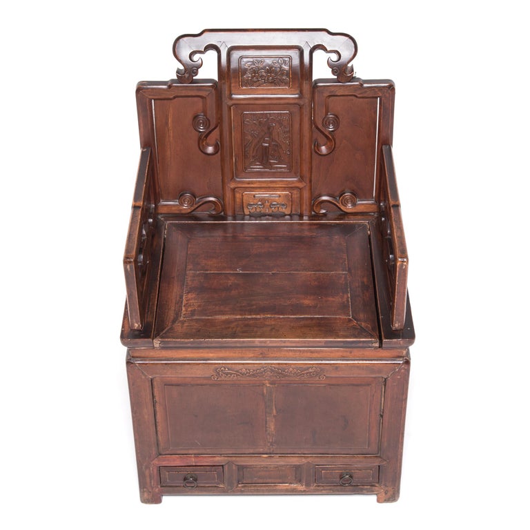 Early 20th Century Chinese Meditation Chair at 1stDibs