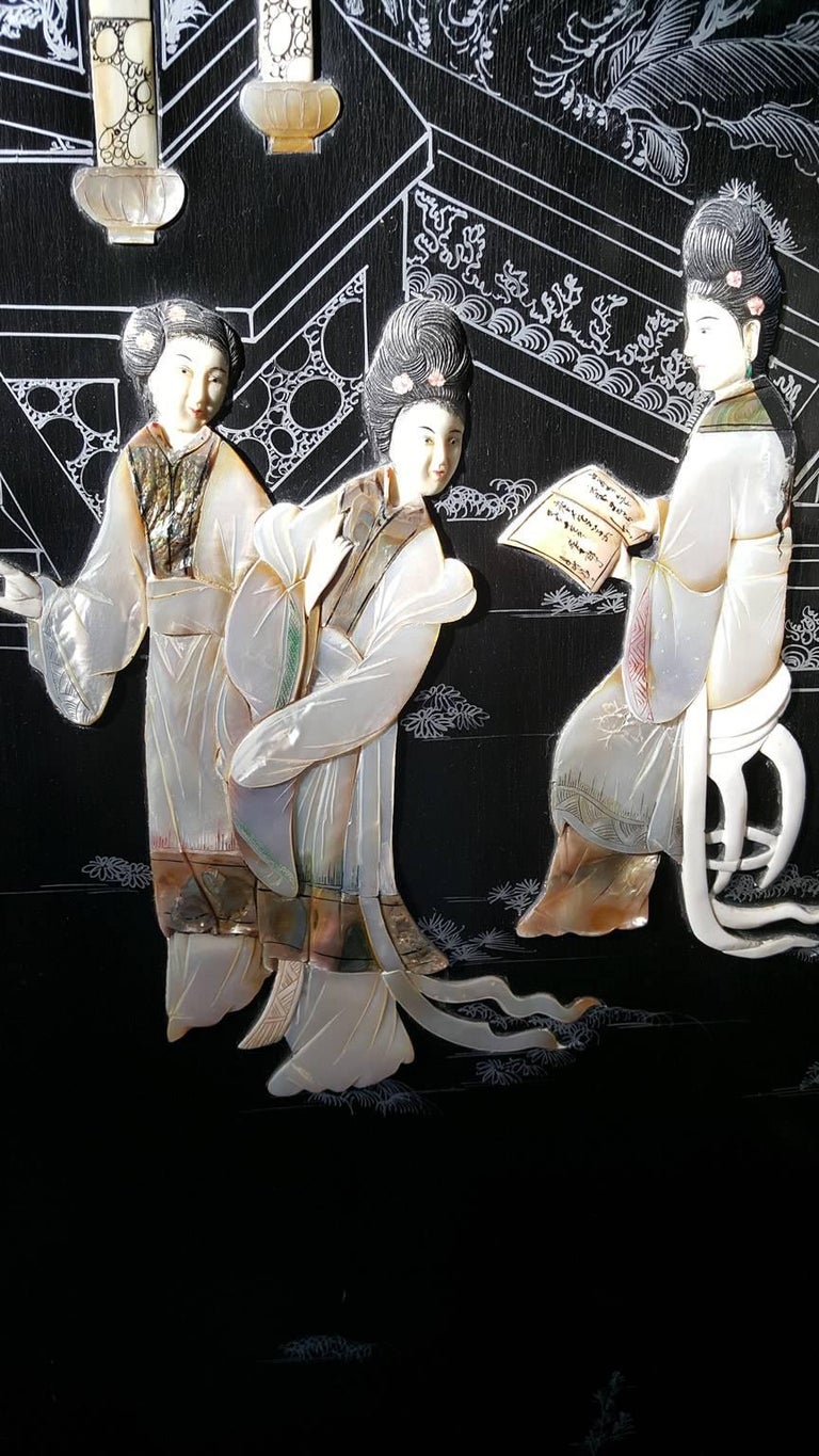 Early 20th Century Chinese Screen Decorated with Mother-of-Pearl For ...