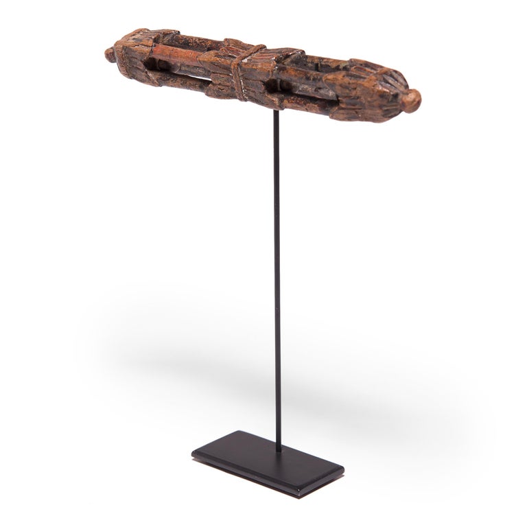 Early 20th Century Chinese Weaving Shuttle on Stand at 1stDibs