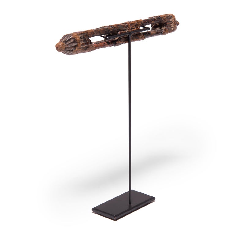 Early 20th Century Chinese Weaving Shuttle on Stand at 1stDibs