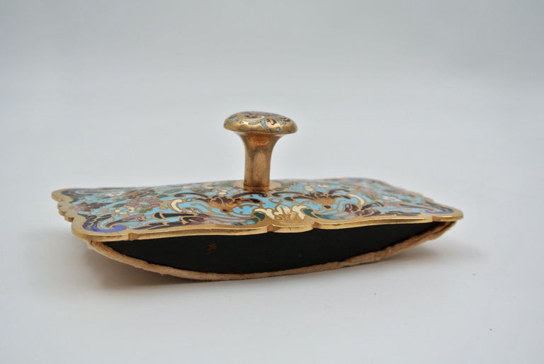 Early 20th Century Cloisonné Bronze Desk Set in Napoleon III Style For ...