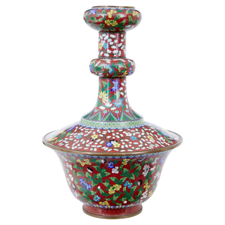 Early 20th Century Cloisonne Enamel Vase For Sale at 1stDibs