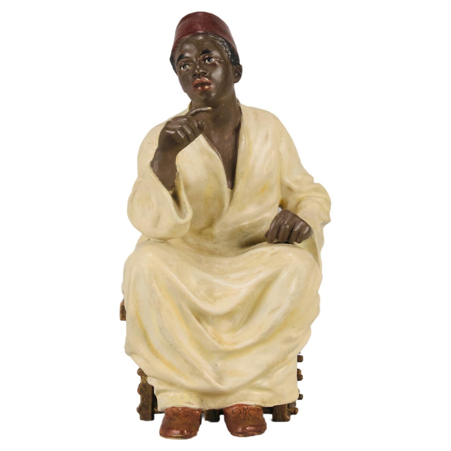 Early 20th Century Cold-Painted Bronze Entitled "Printemps" by Gauthier ...