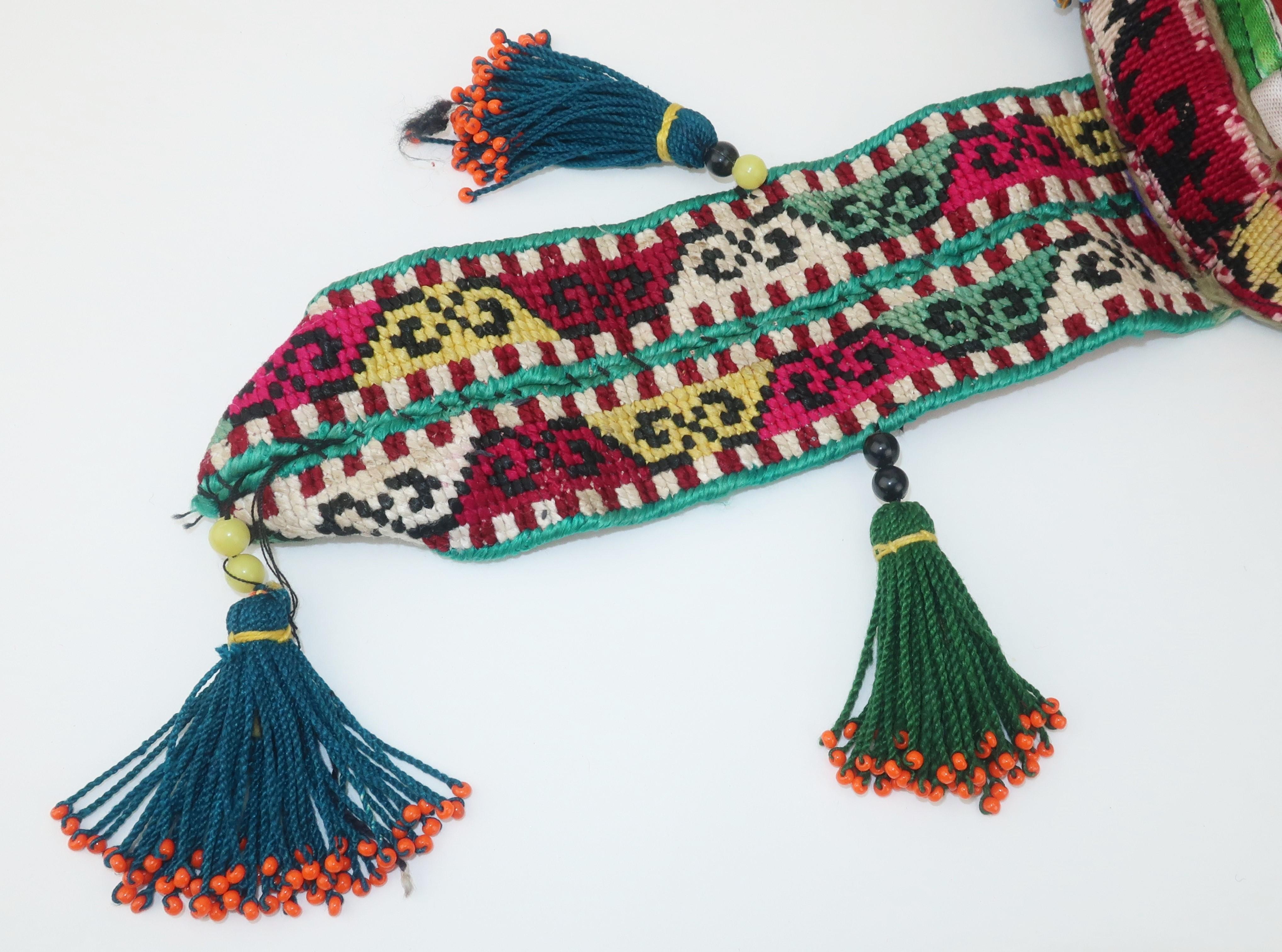 Early 20th Century Colorful Central Asian Quilted Beaded Hat For Sale ...