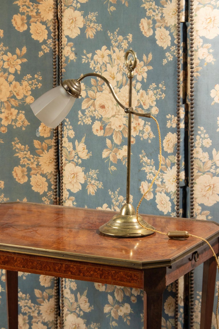 Early 20th Century Copper Adjustable Desk / Table Lamp For Sale at 1stDibs