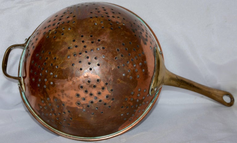 Copper Colander with Brass Handle, 20th Century at 1stDibs | brass ...
