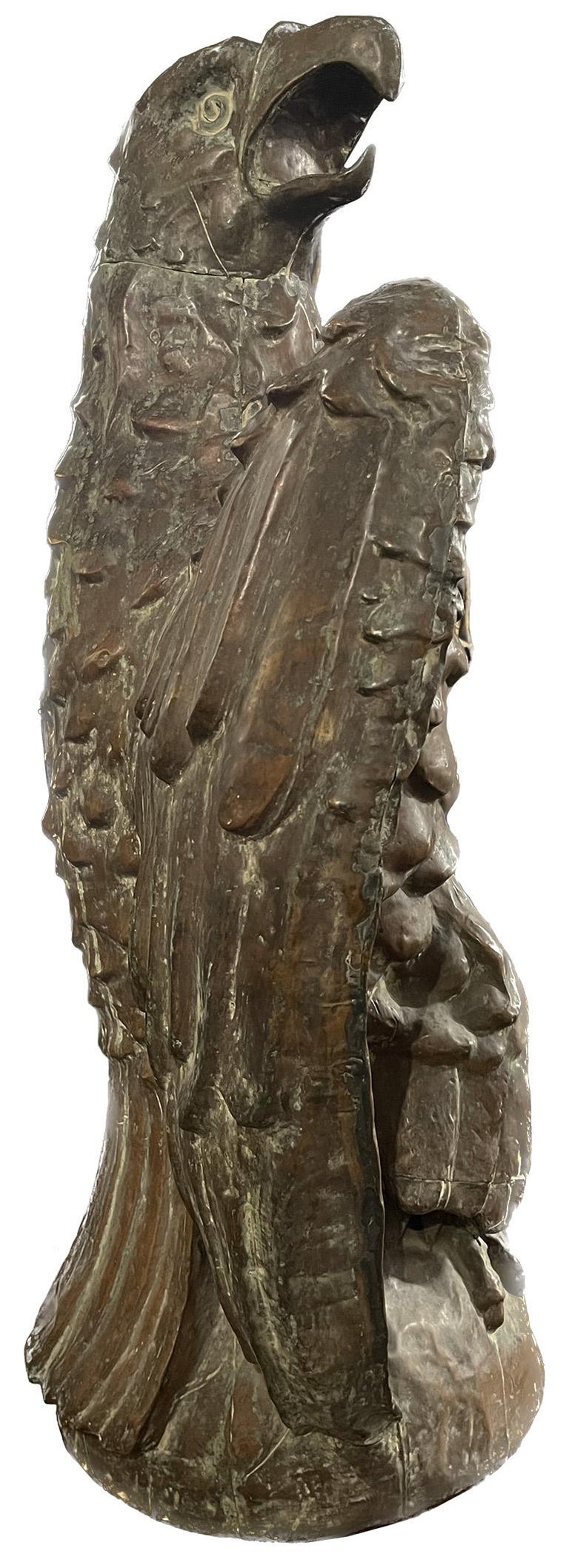 Early 20th Century Copper Eagle Sculpture For Sale at 1stDibs
