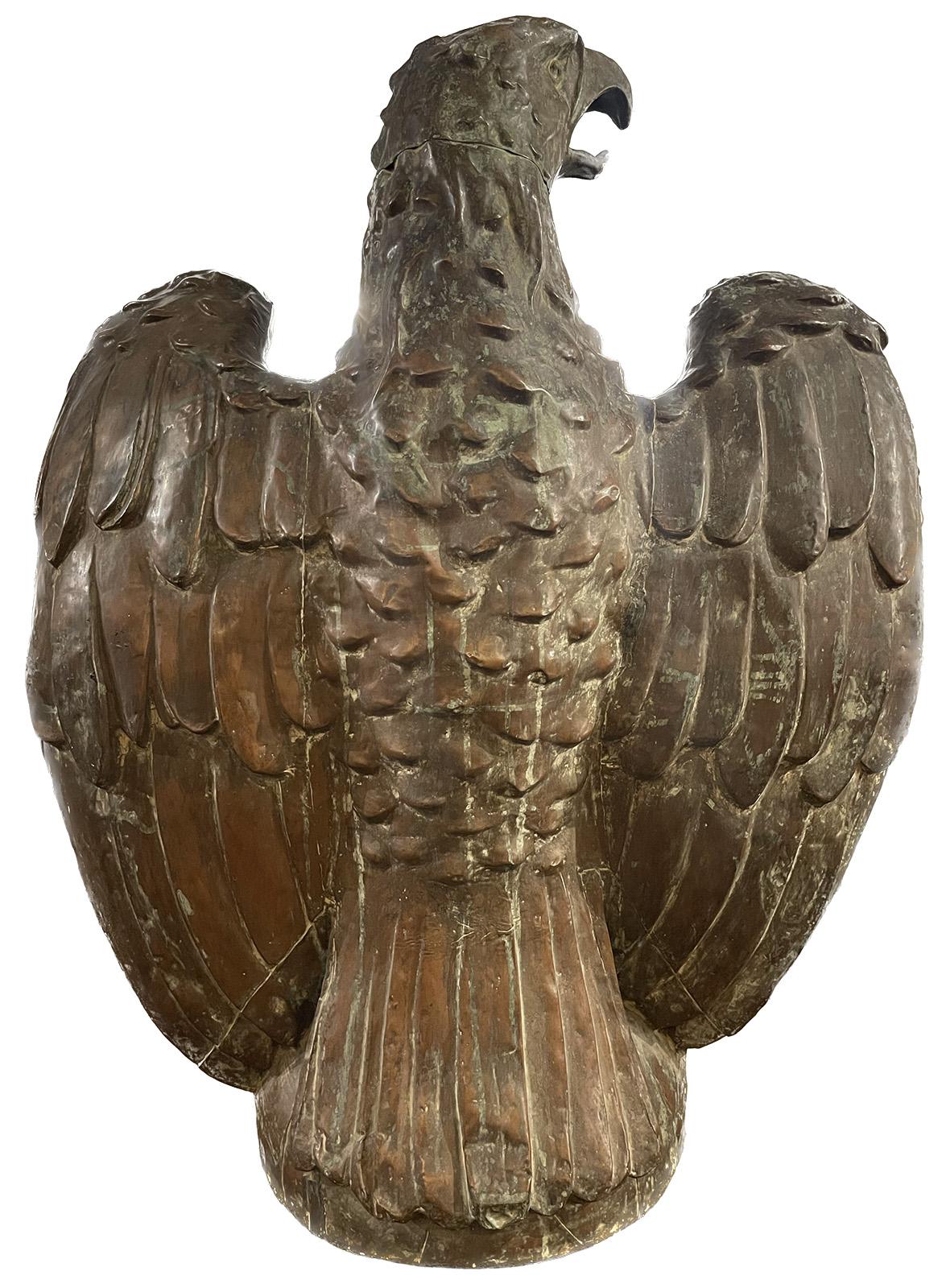Early 20th Century Copper Eagle Sculpture For Sale at 1stDibs