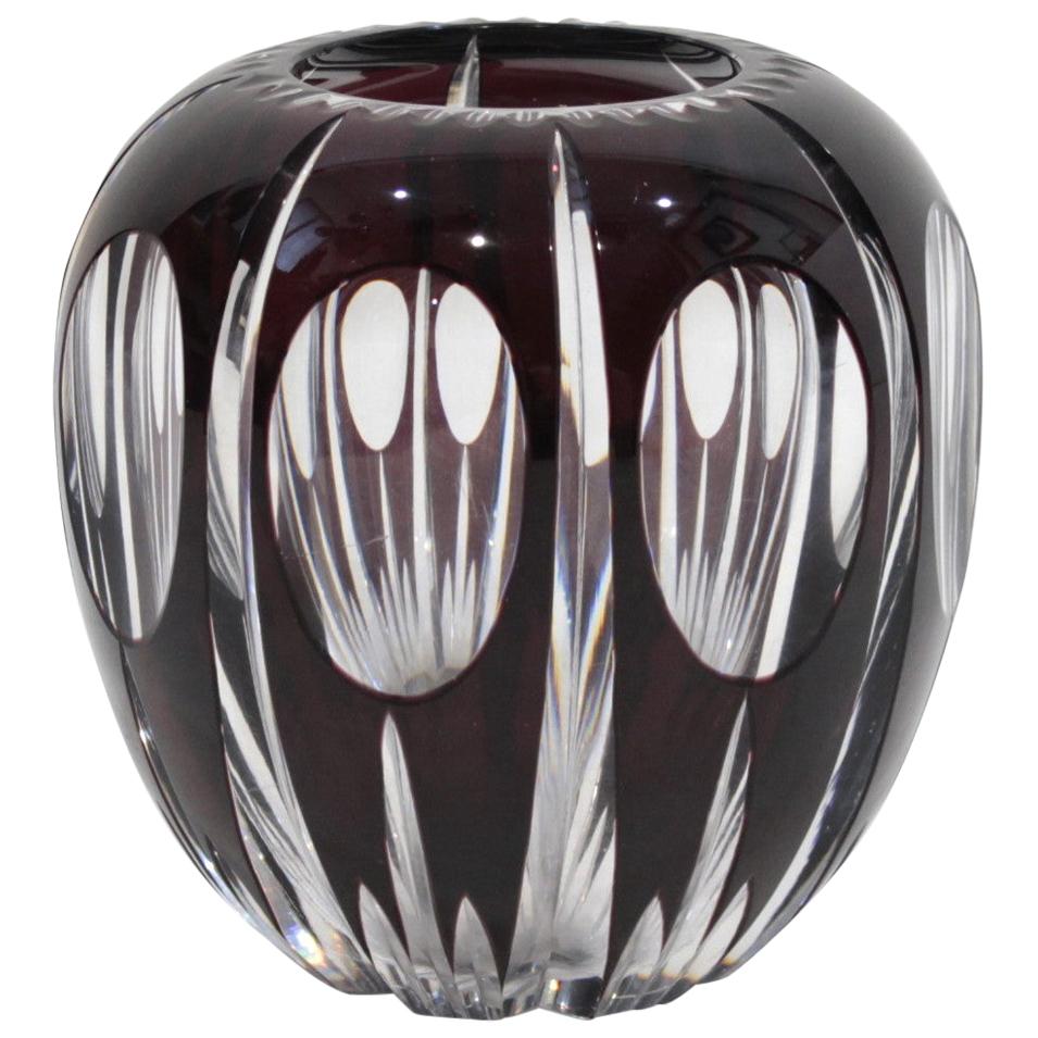 Early 20th Century Crystal and Gold Val Saint Lambert Vase For Sale at ...