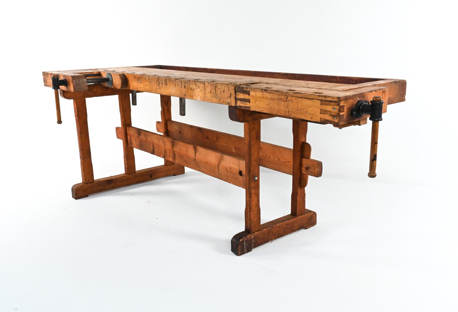 Early 20th Century Danish Carpenter's Work Bench For Sale at 1stDibs