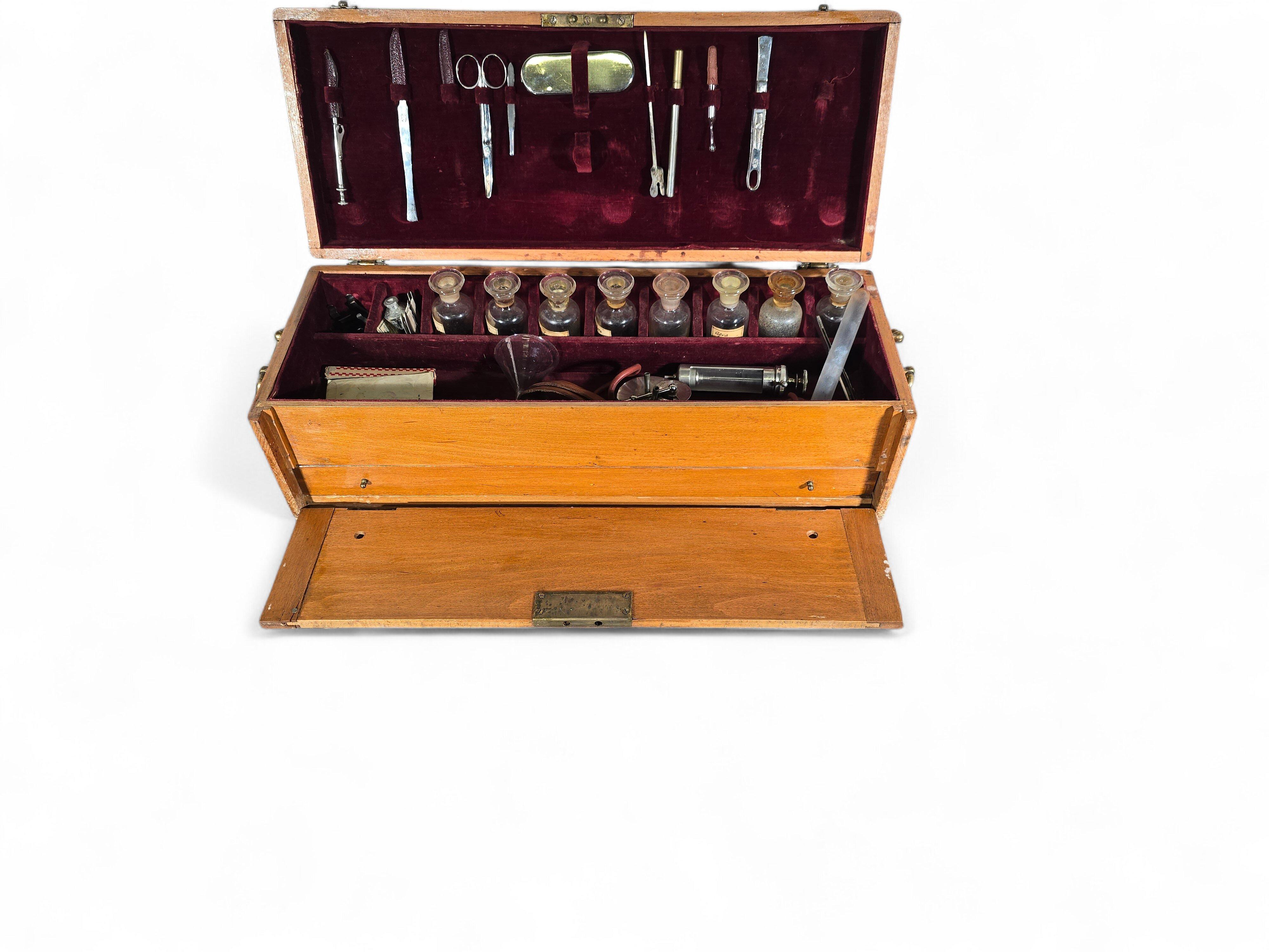 Early 20th Century Doctor’s Medical Box with Instruments For Sale at ...