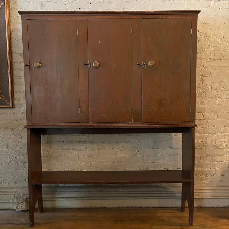 Early 20th Century Dry Goods Cupboard Pantry Cabinet For Sale at 1stDibs