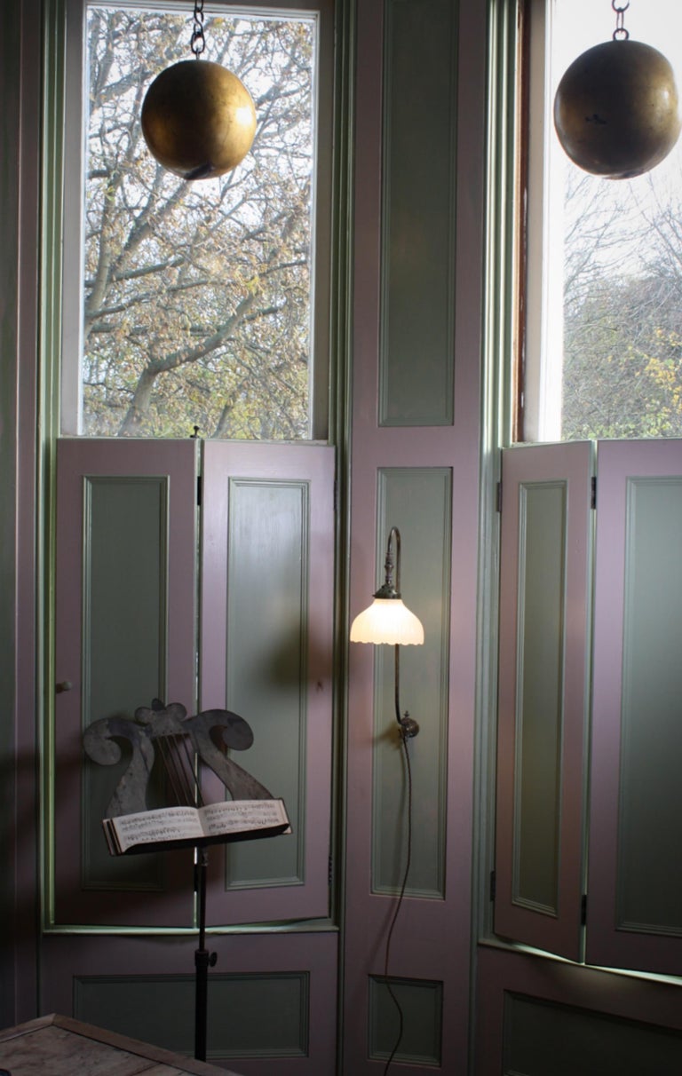 Early 20th Century Edwardian Jefferson Brass Swan Neck Wall Sconce ...