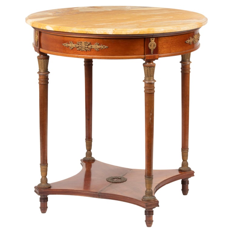 Early 20th Century Empire Style Mahogany Side Table For Sale at 1stDibs