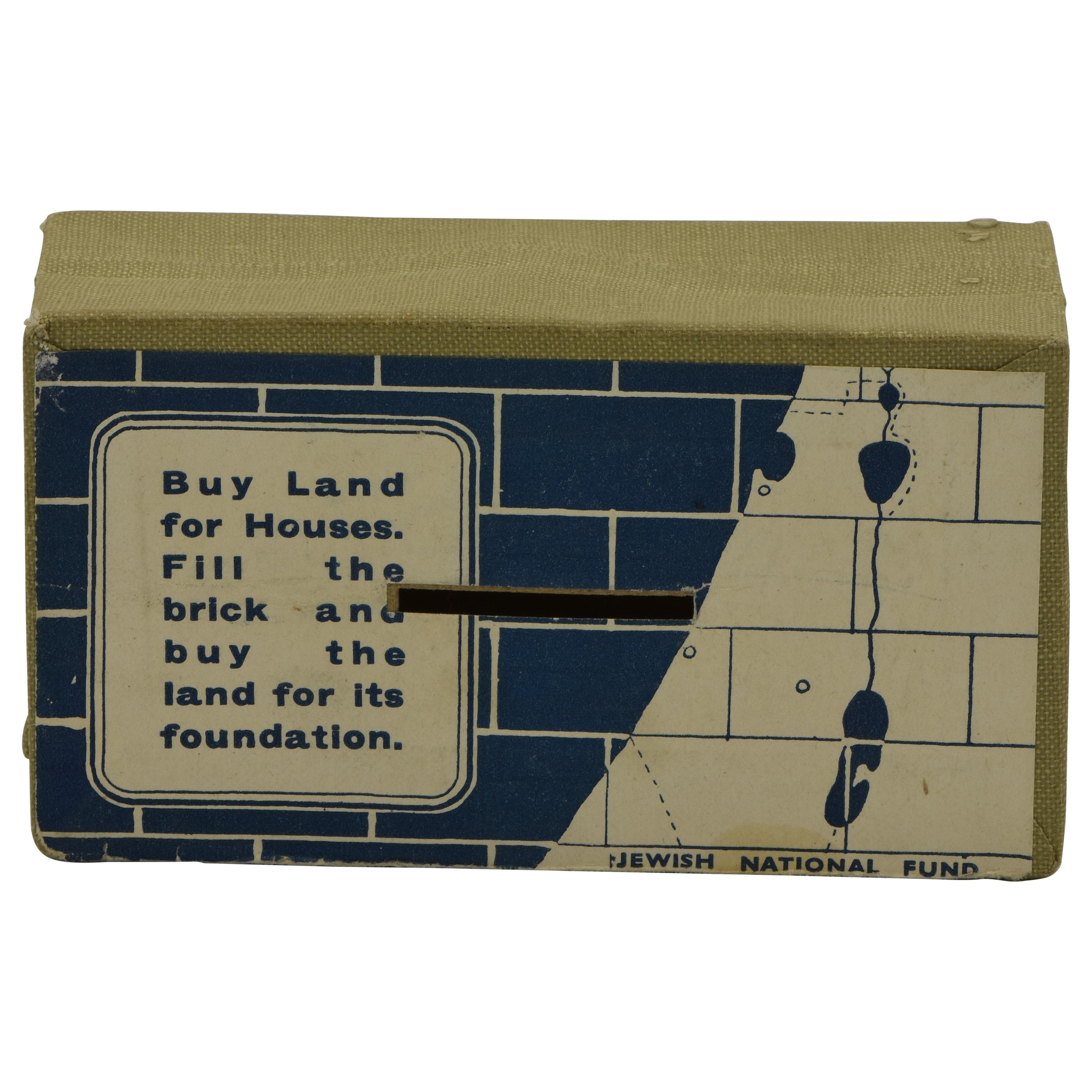 Early 20th Century English JNF Fabric and Paper Charity Box at 1stDibs