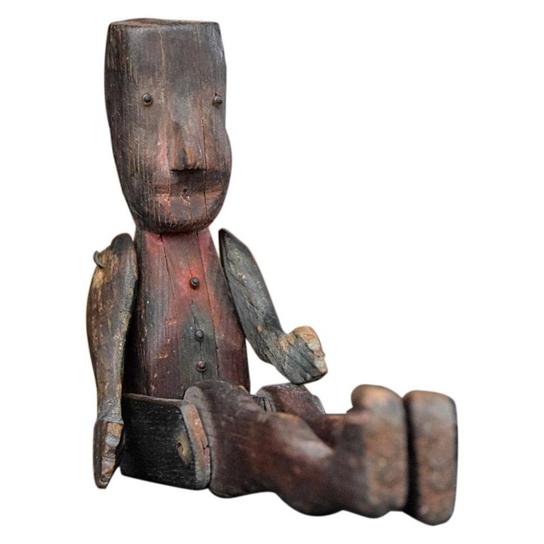 Early 20th Century English Folk Art Jigger Doll For Sale at 1stDibs