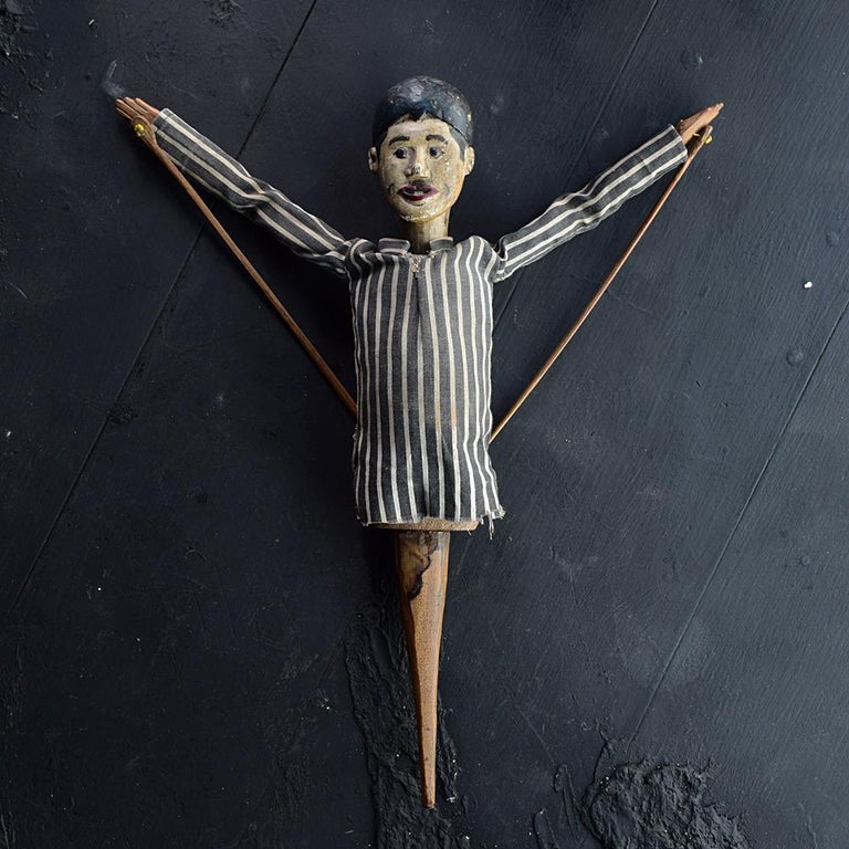 Early 20th Century English Folk Art Puppet Figure For Sale at 1stDibs
