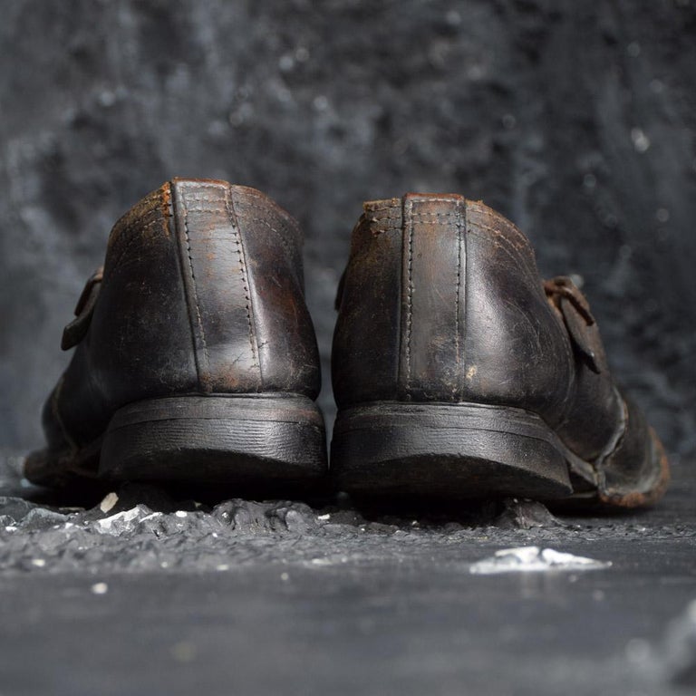 Early 20th Century English Handmade Leather Clown Shoes at 1stDibs