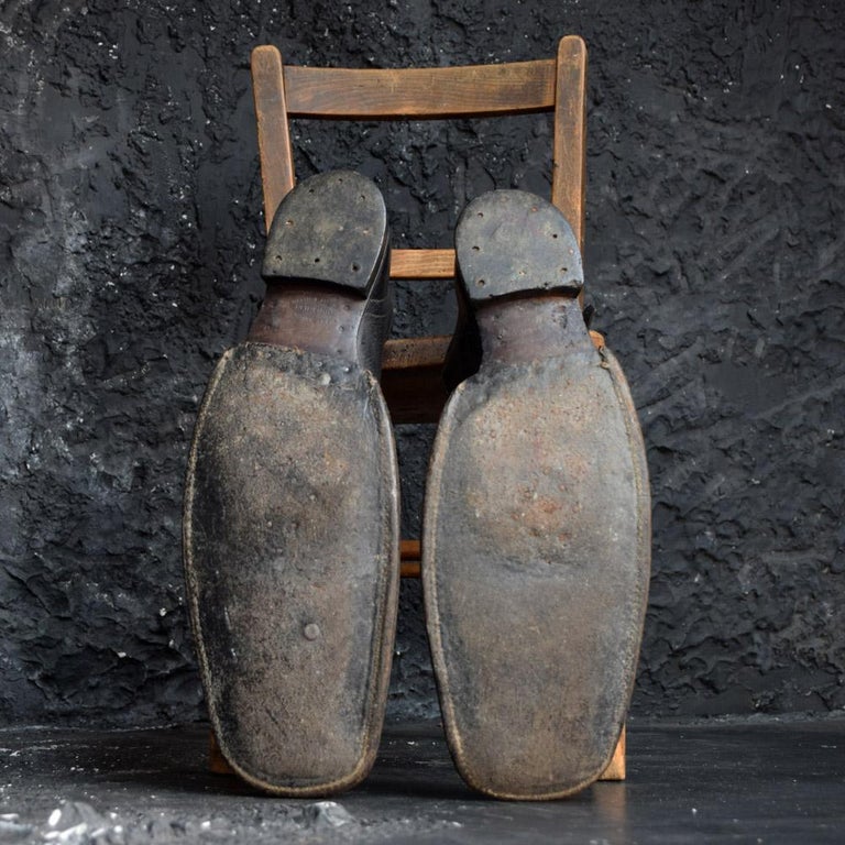 Early 20th Century English Handmade Leather Clown Shoes at 1stDibs