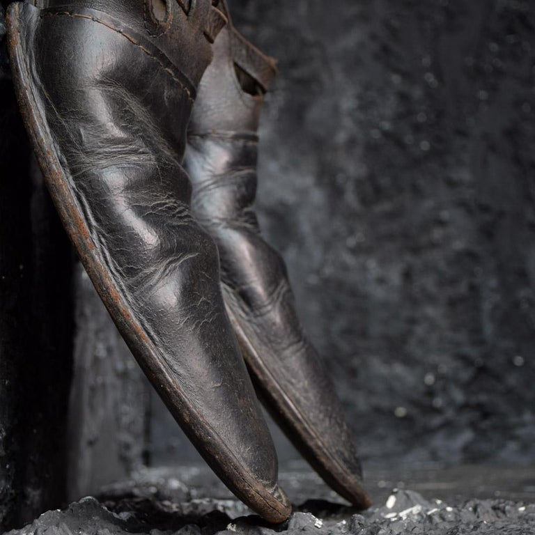 Early 20th Century English Handmade Leather Clown Shoes at 1stDibs