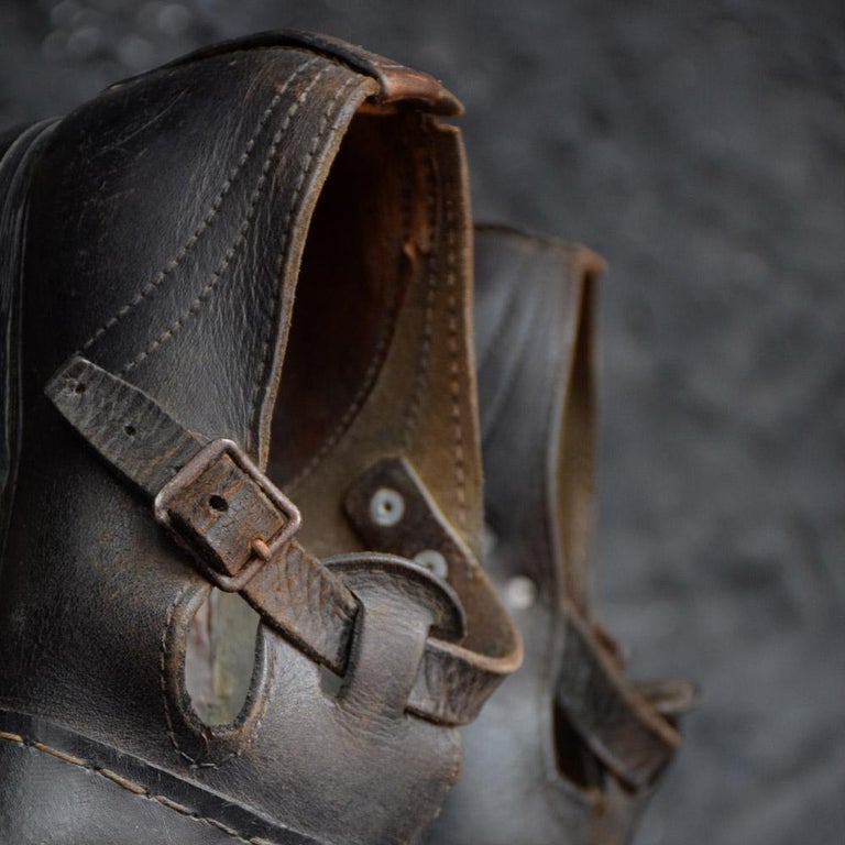 Early 20th Century English Handmade Leather Clown Shoes at 1stDibs
