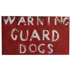 Vintage Warning Signs - 2 For Sale on 1stDibs