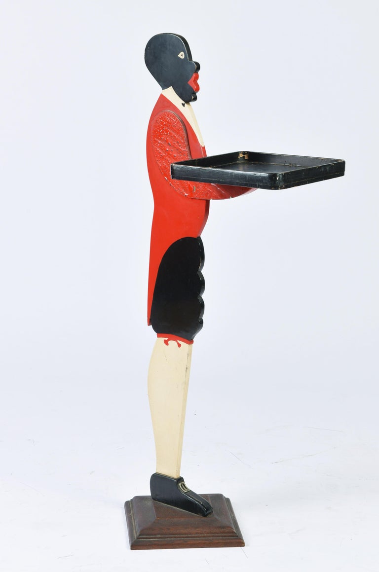 Early 20th Century English Painted Wooden Card Butler at 1stDibs
