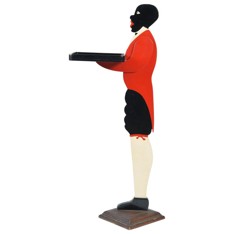 Early 20th Century English Painted Wooden Card Butler at 1stDibs