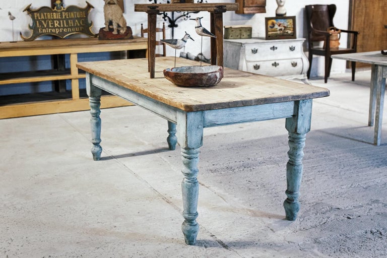 Early 20th Century English Scrub Top Pine Table at 1stDibs