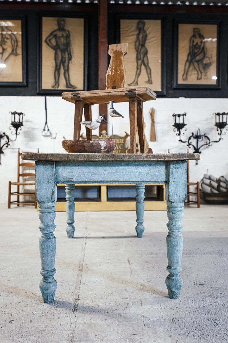 Early 20th Century English Scrub Top Pine Table at 1stDibs