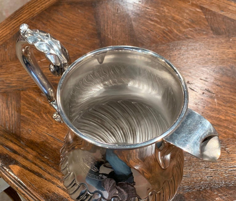Early 20th Century English Silver Plated Pitcher with Engraved Crest at ...