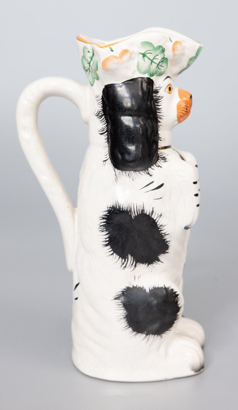 Early 20th Century English Staffordshire Spaniel Dog Pitcher For Sale ...