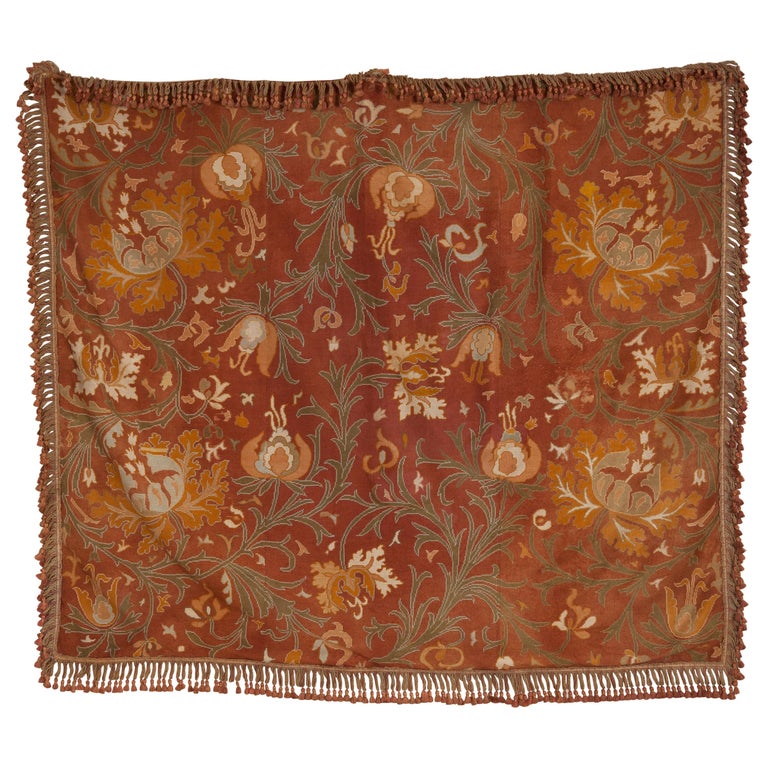 Early 20th Century European Needlepoint Silk Tapestry Wall Jacobean ...