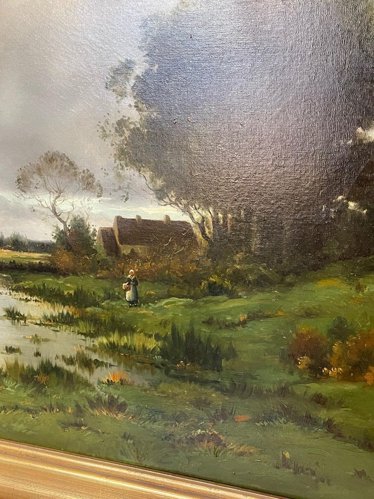 Early 20th Century European Oil on Canvas Landscape Painting For Sale ...