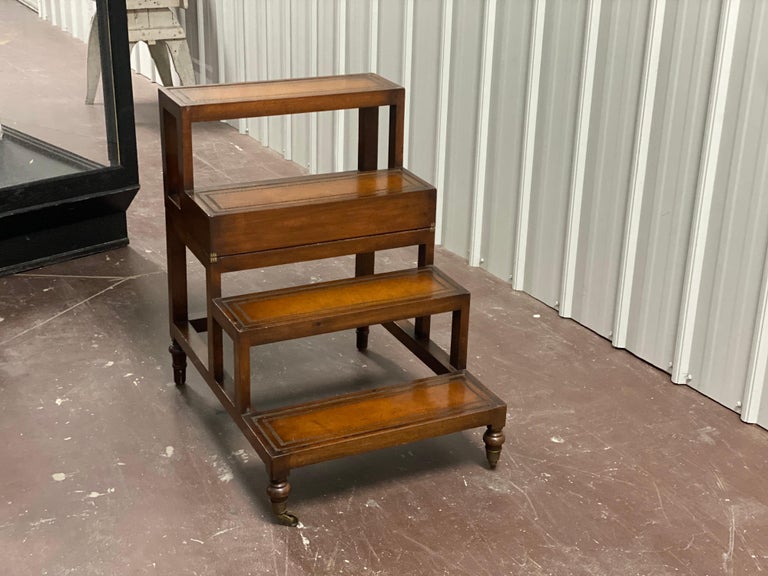 Early 20th Century Folding Library Steps/Table For Sale at 1stDibs