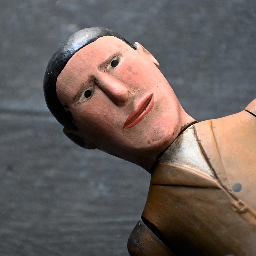 Early 20th Century Folk Art Automaton Blacksmith Mechanical Figure For ...