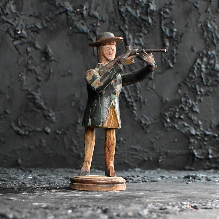 Early 20th Century Folk Art Huntsman Figure For Sale at 1stDibs