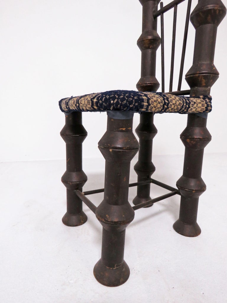 Early 20th Century Folk Art Industrial Era Spool Chair at 1stDibs