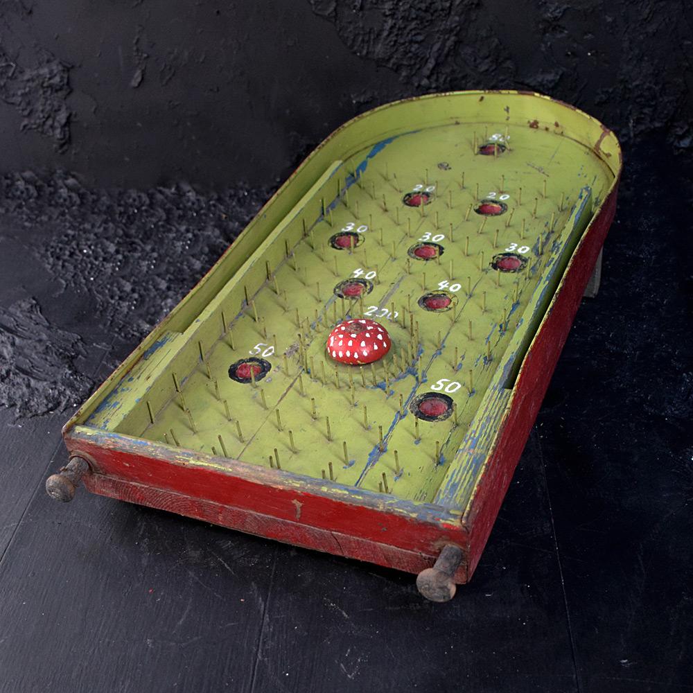 Early 20th Century Folk-art Scratch Built Pin Ball Machine For Sale at ...