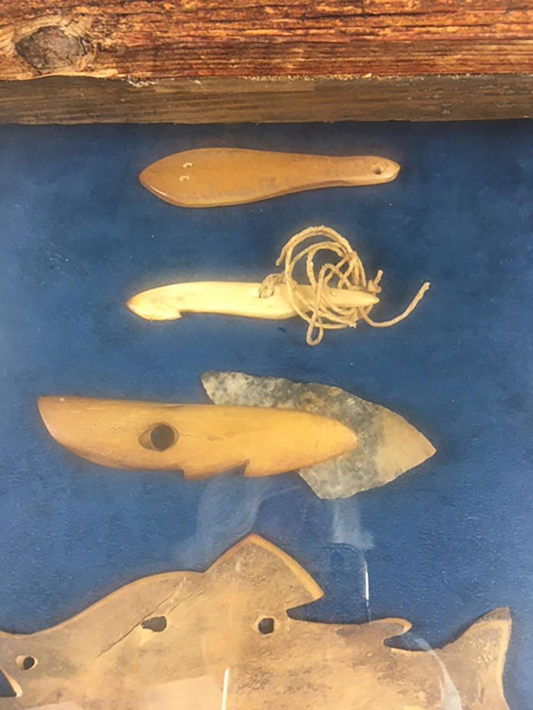Early 20th Century Framed Northwest Coast Fishing Hooks For Sale at 1stDibs