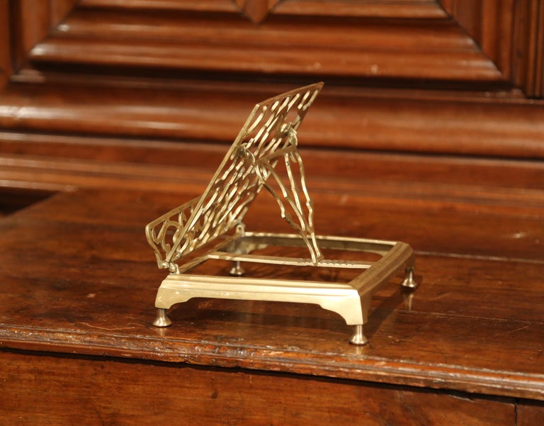 Early 20th Century French Adjustable Brass Table Music Stand Book ...