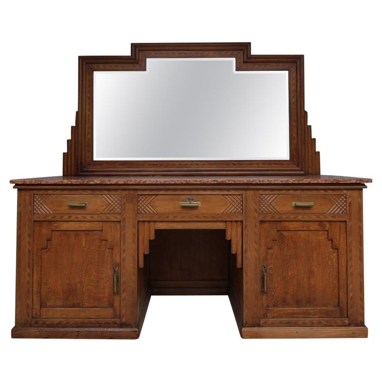 Early 20th Century French Art Deco Barbershop Dressing Table For Sale ...