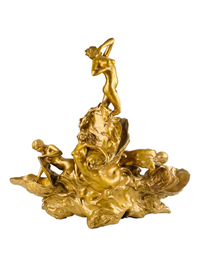 Early 20th Century French Art Nouveau Sculpture "La Mer" by, Raoul ...