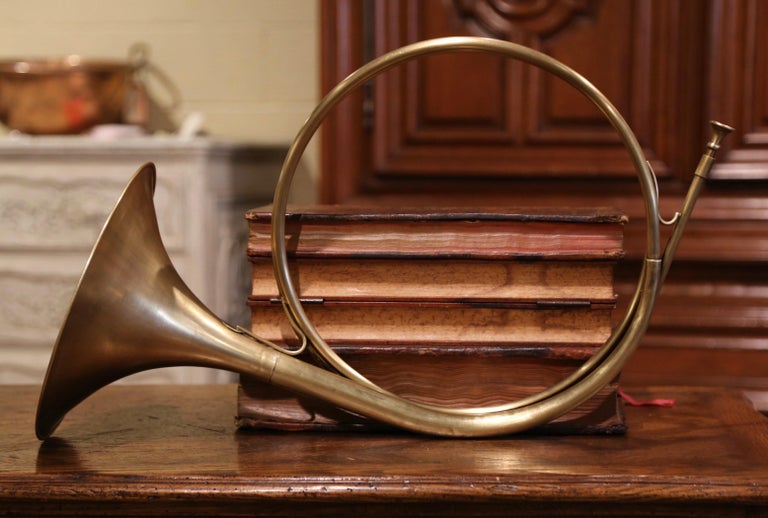 Early 20th Century French Brass "Cor de Chasse" Hunting Horn at 1stDibs