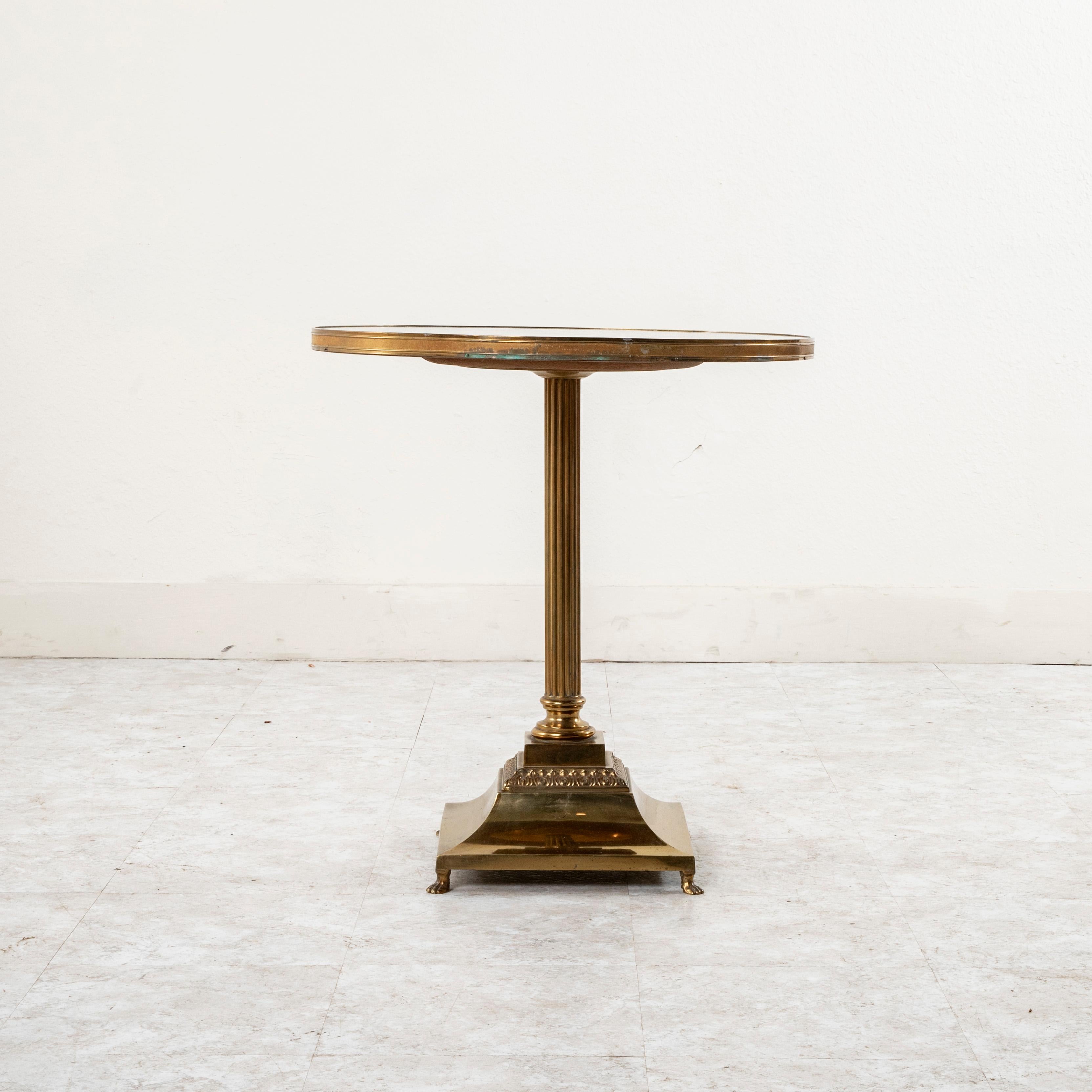Early 20th Century French Bronze and Marble Hotel Cocktail Table, 24-in ...