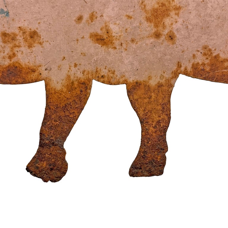 Early 20th Century French Butcher's Shop Sign For Sale at 1stDibs