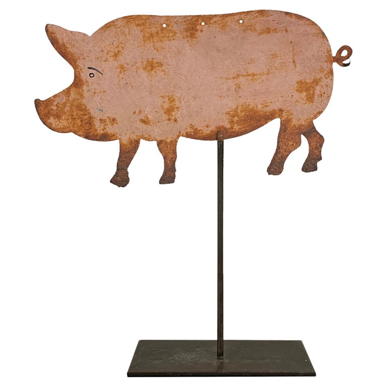 Early 20th Century French Butcher's Shop Sign For Sale at 1stDibs