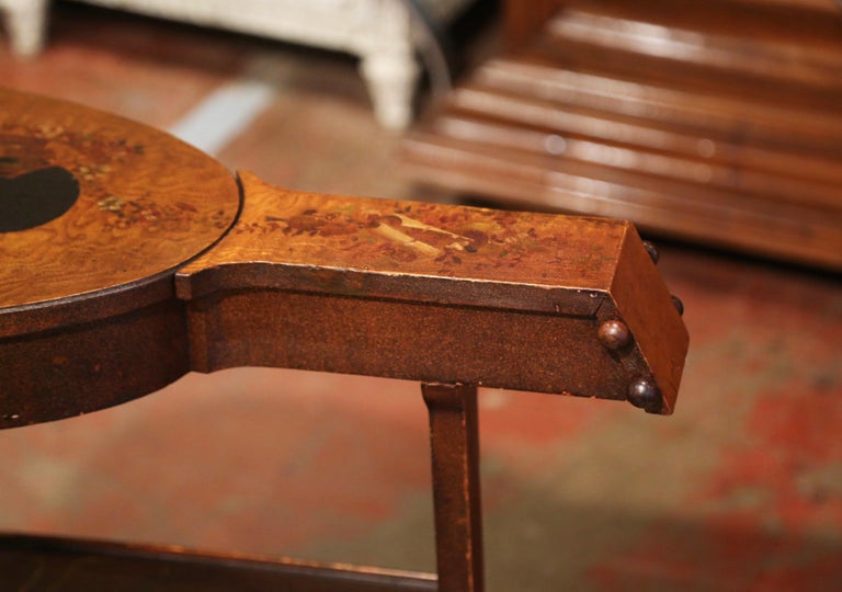 Early 20th Century French Carved and Painted Mandolin Side Table For ...