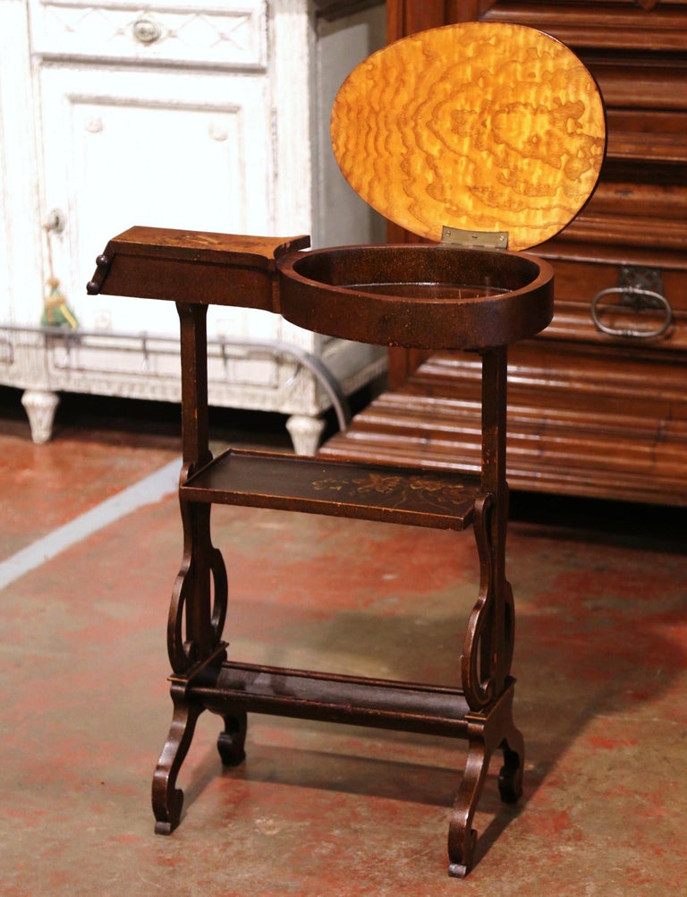 Early 20th Century French Carved and Painted Mandolin Side Table For ...