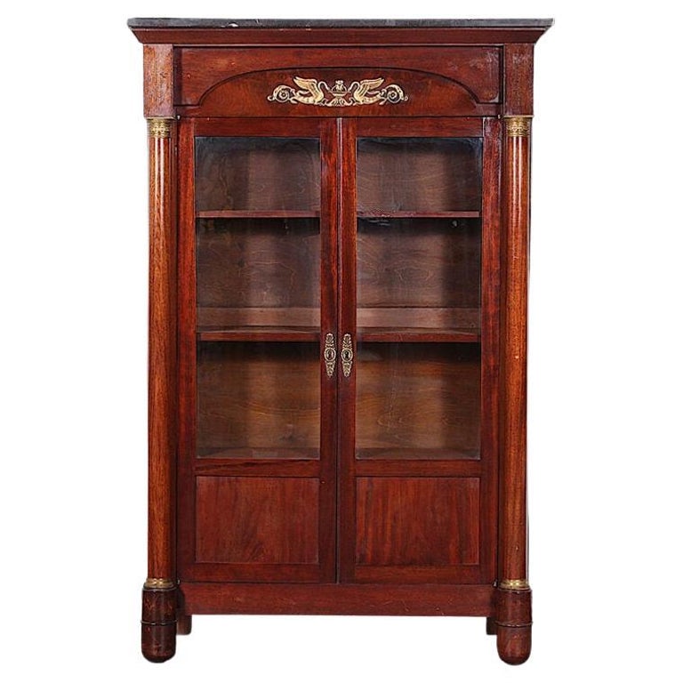 Early 20th century French Empire bookcase with Classical Gilt Mounts ...